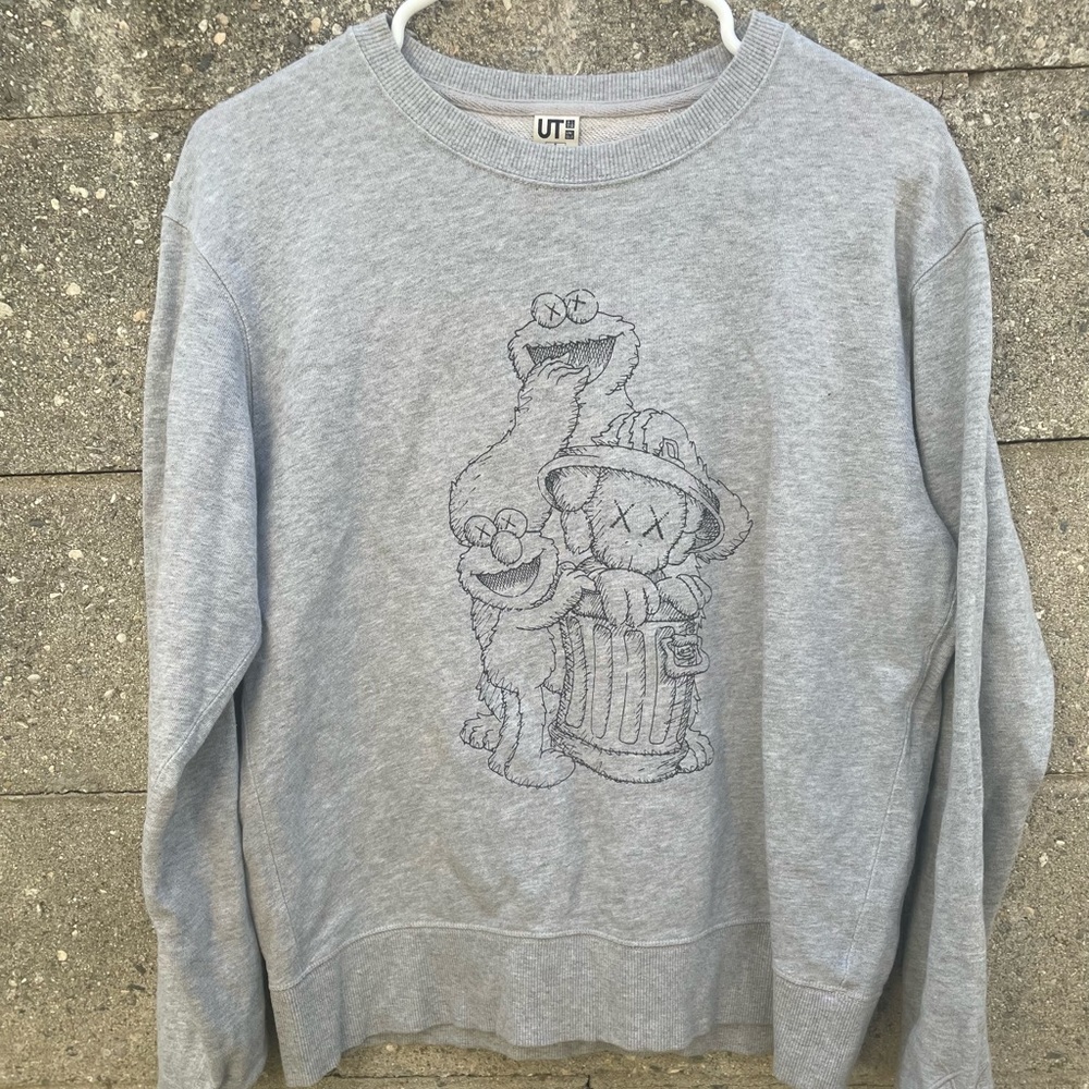 Kaws X Uniqlo X Sesame Street Companion Trash Can Out… - Gem